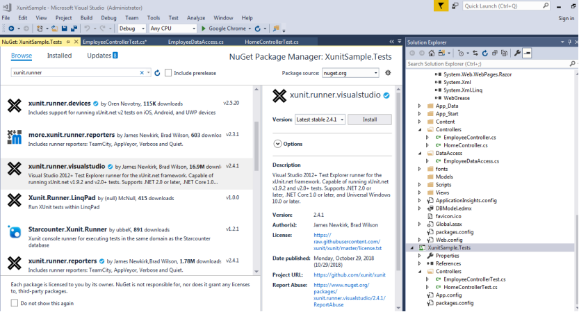An Easy Way To Create A Sample Unit Test Project With Xunit